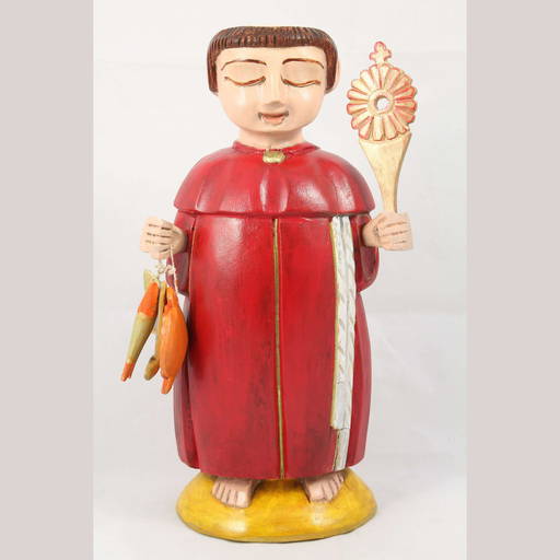 Tall Wood Statue Saint Paschal/pasqual Handmade Mexican Folk Art ...