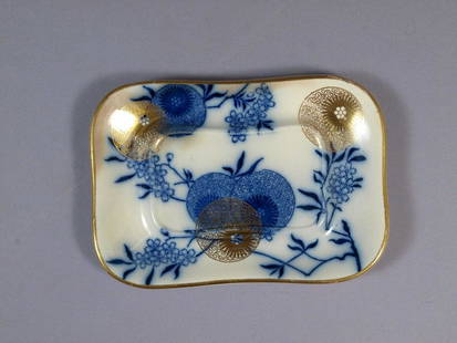 Vtg Doulton Burslem Flow Blue Plate