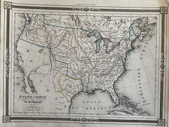 1846. Important Transitional Era United States With An Independent ...