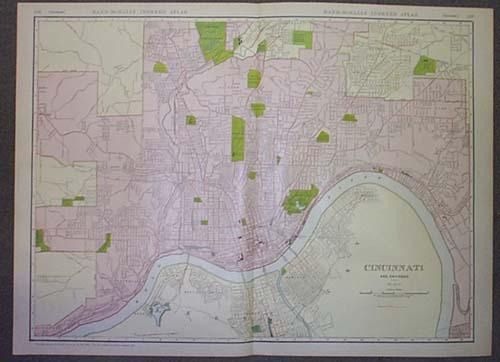 Cincinnati and Environs. Rand, McNally & Co's New Business Atlas of ...
