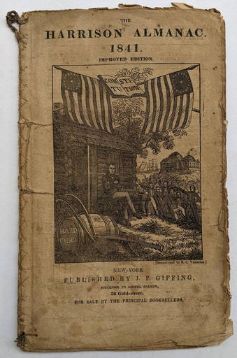 1841 THE HARRISON ALMANAC by J. P. GIFFING, New York NY, WILLIAM HENRY ...