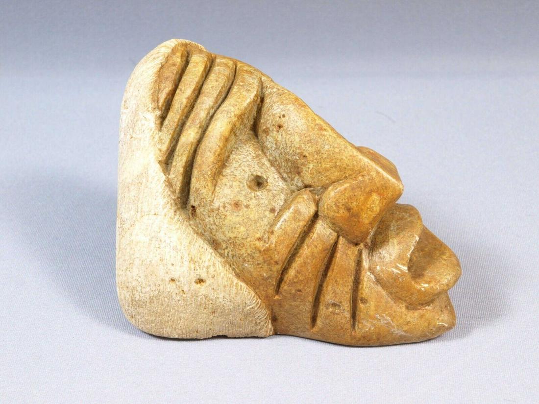 Native American Stone Carving Signed Canada Cleveland Sandy Iroquois 6 ...