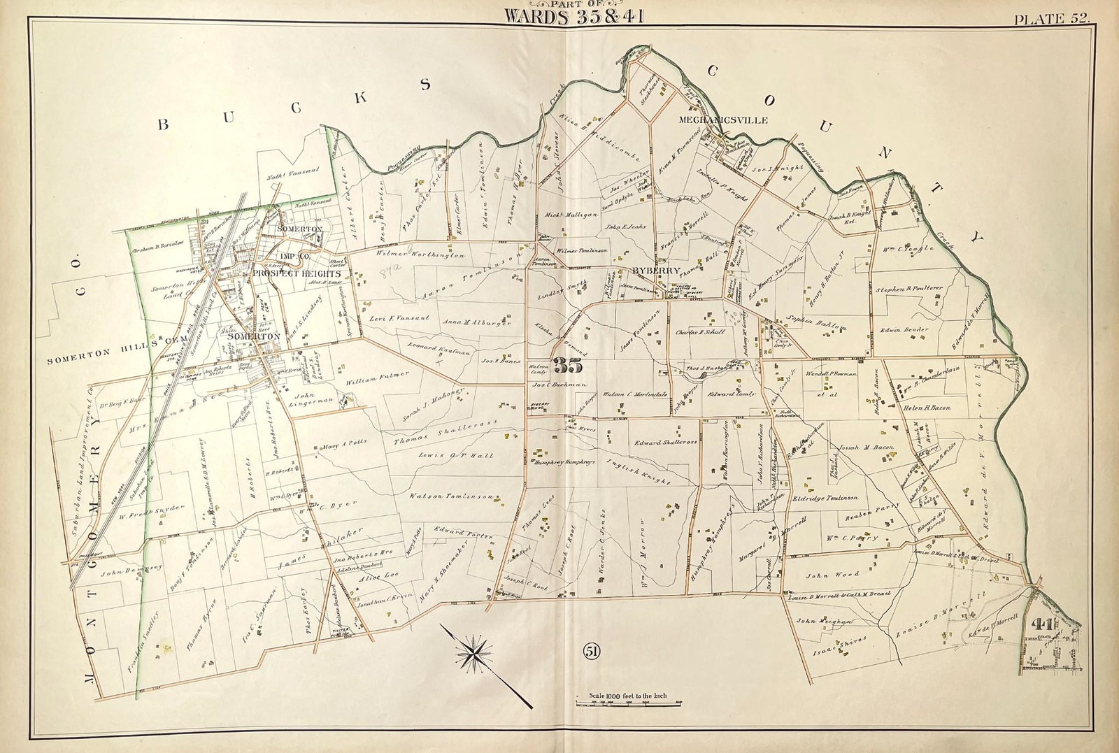 Vintage Zoning Map Map Of United States Bucks County Pennsylvania Byberry