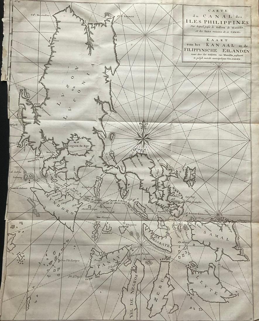 Nautical Chart Of The Philippines Showing The Manila Galleons Route, By ...