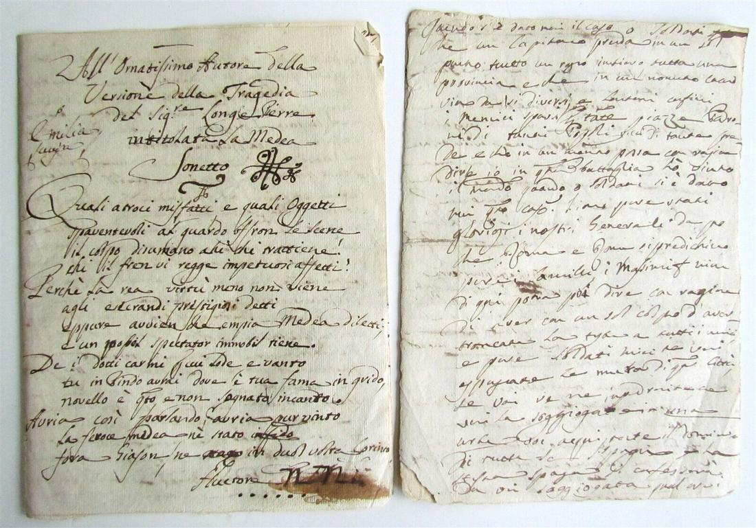 18th Century Manuscript Letter To French Playwright Baron De Longepierre