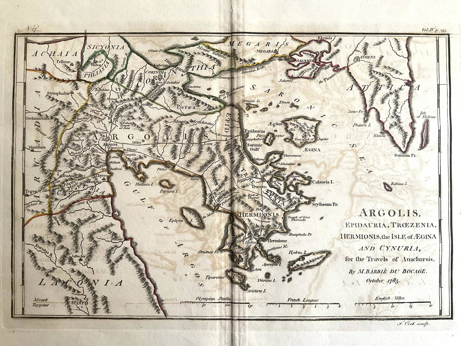 Argos region of Ancient Greece, 1785 by Barbie du Bocage (#0038) on Apr ...