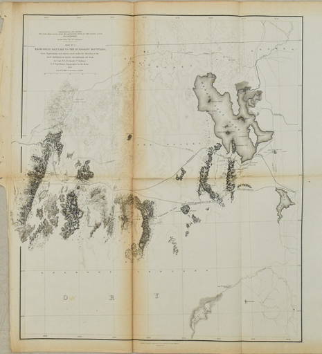 1855 Beckwith Map Of Northern Utah And Nevada Map No. 2 From Great Salt ...