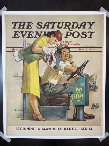 22" X 27" 1939 Newstand Poster Saturday Evening Post Art By Mccauley ...