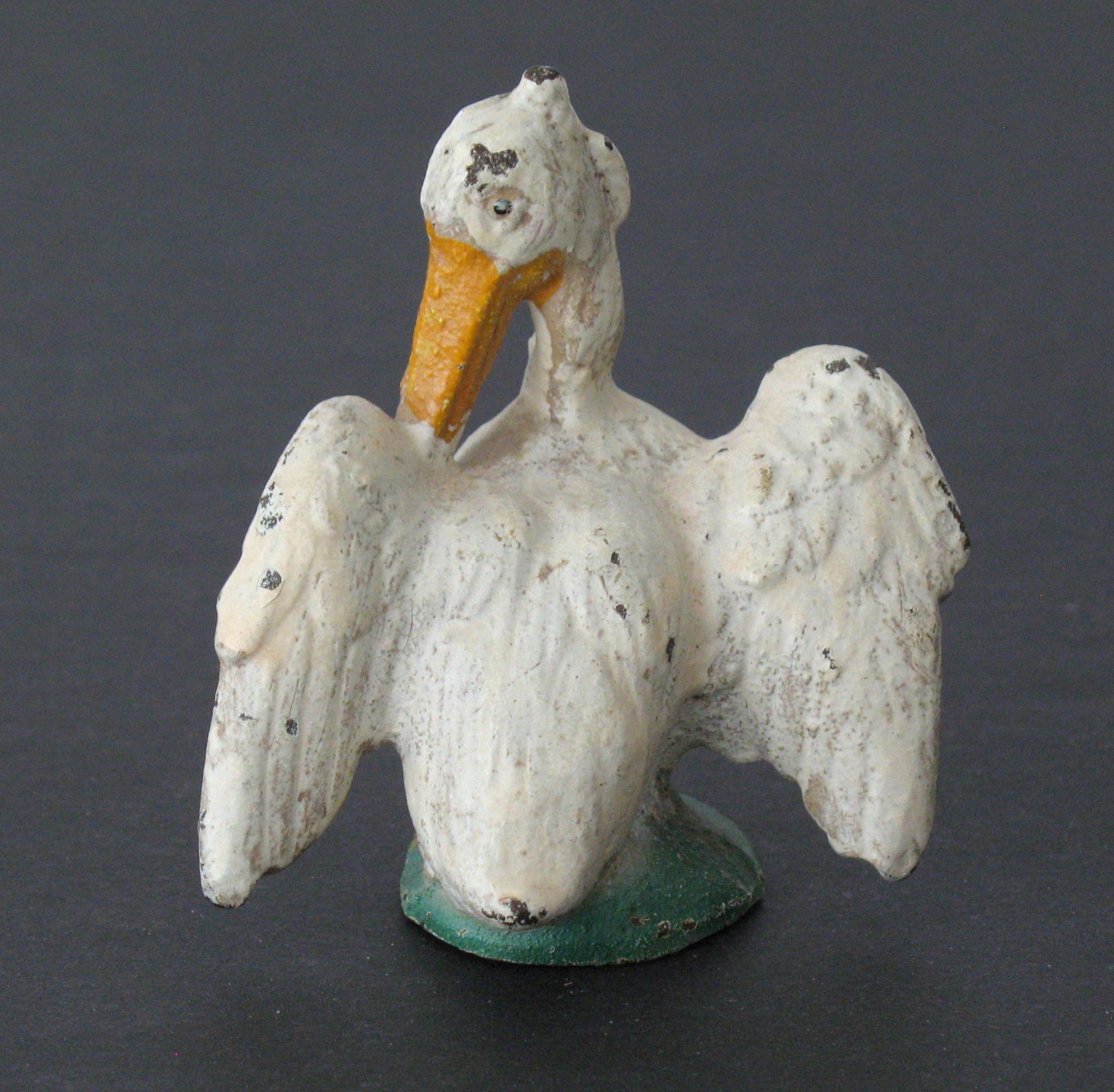 Vintage Cast Iron Pelican Paper Weight.