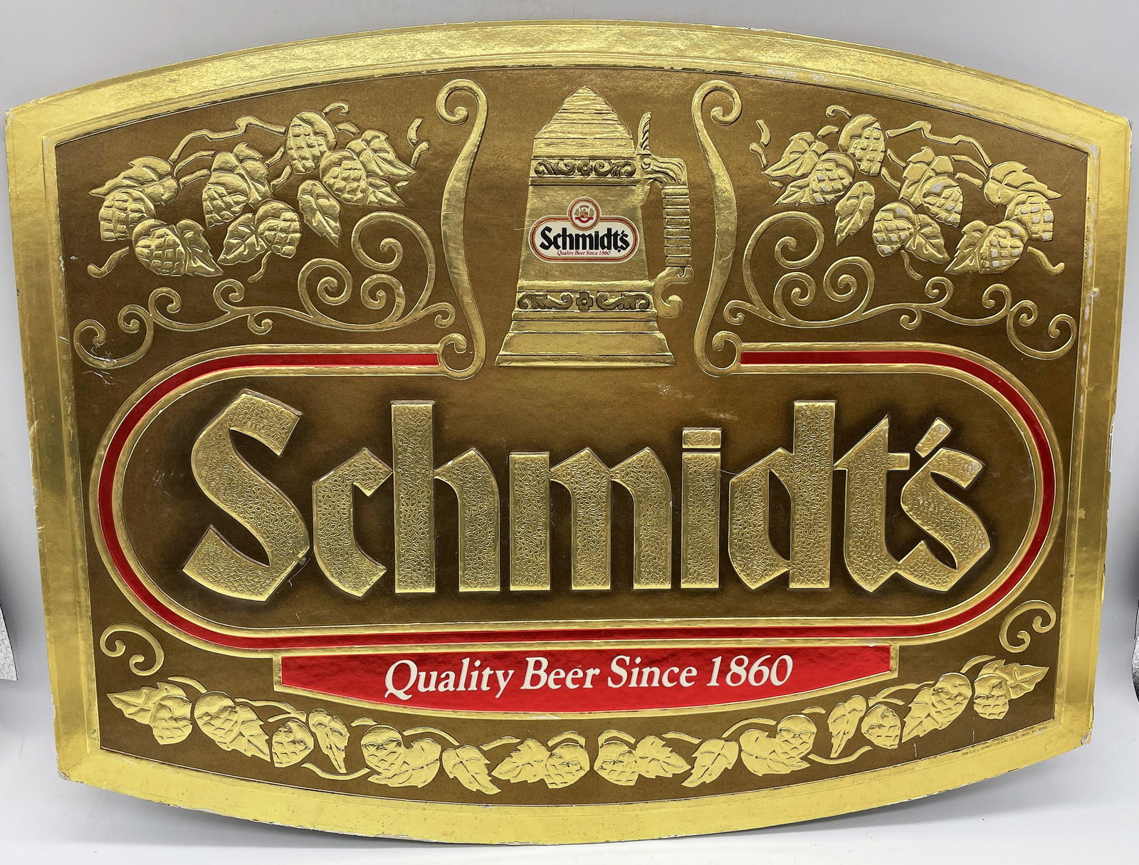 Vintage Schmidt's Beer Sign Quality Beer Since 1860