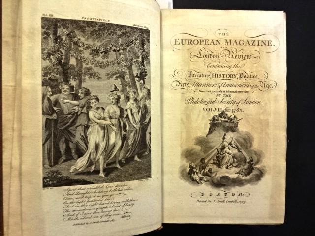 1785 Volume European Magazine Engravings History