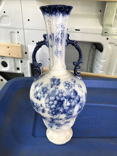 12” Flow Blue Vase