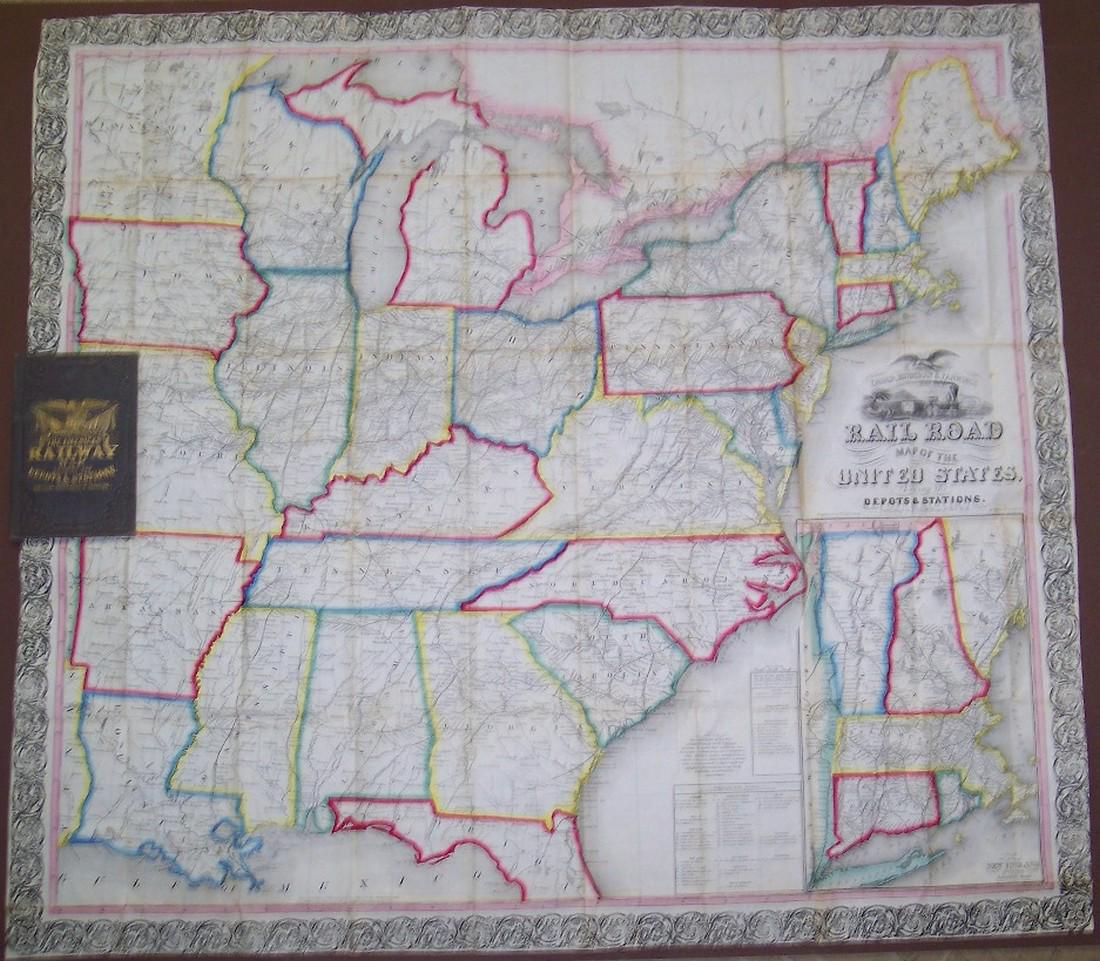 Ensign, Bridgman & Fanningâ€™s Rail Road Map Of The United States,