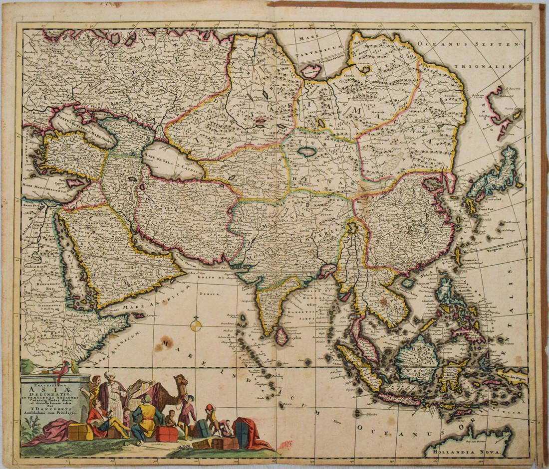 1690 Danckerts Map Of Asia -- Exactissima Asiae Delineatio In ...