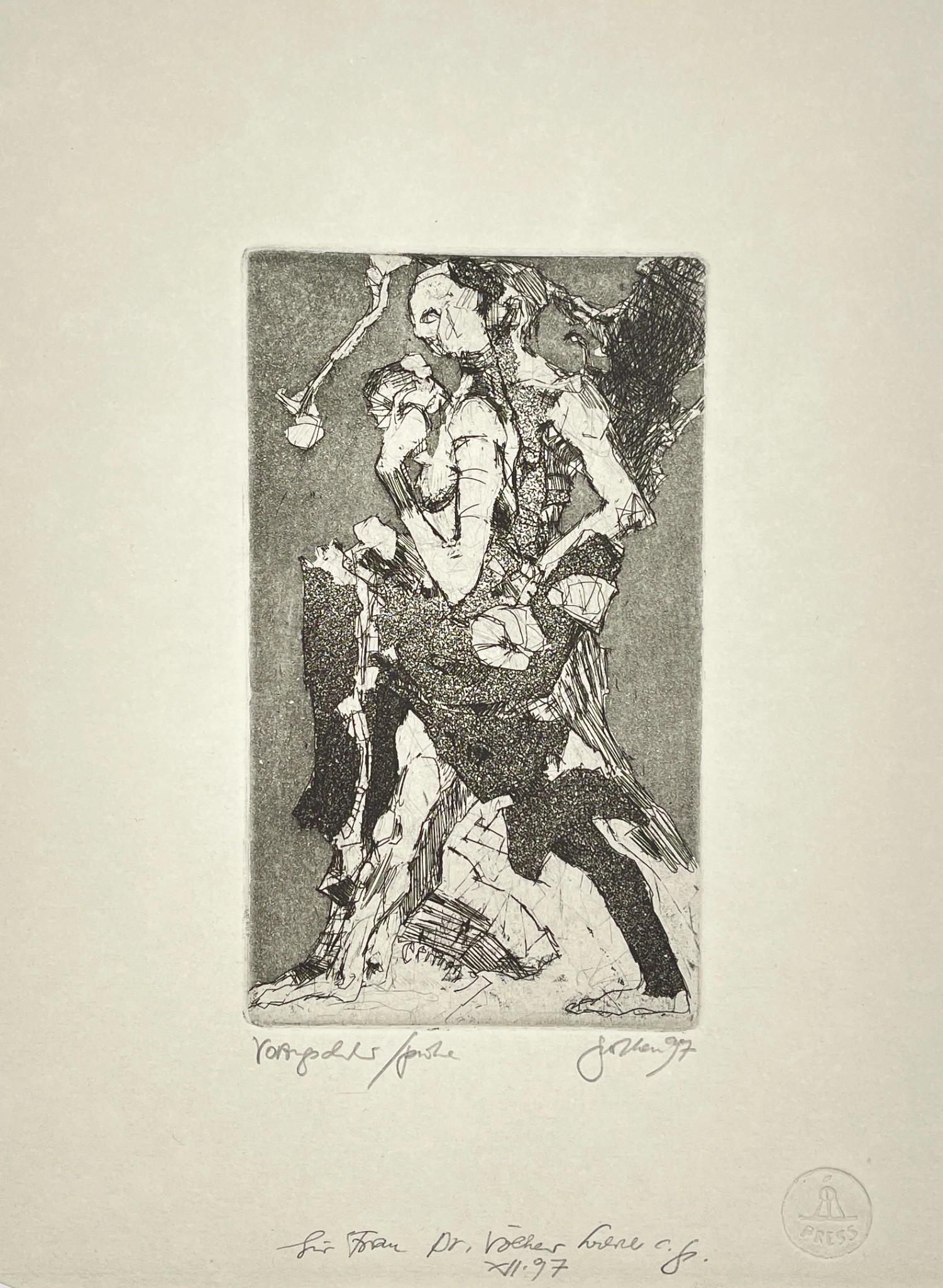 Vintage Drawing A Strange Creature Pencil Drawing Graphics Thomas Holstein