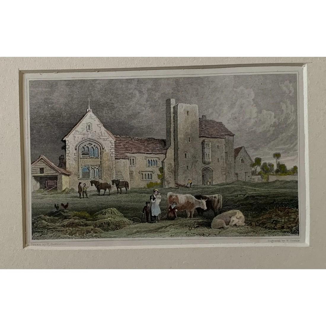 Mathern Palace, Monmouthshire, Wales. Antique Print. Auction