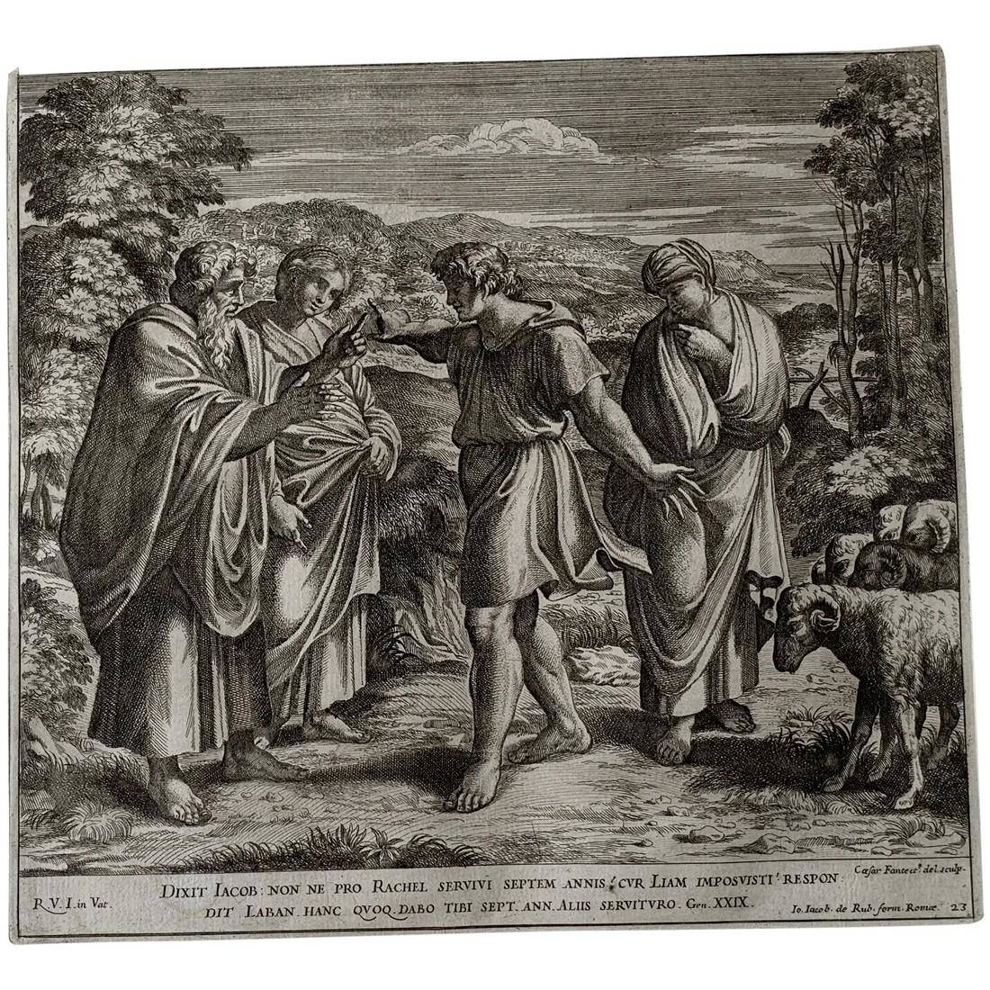 Raphael Bible - So Jacob Served Seven Years To Get Rachel, Genesis Xxix ...