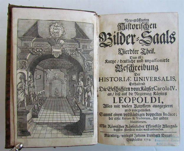 1714 Illustrated Universal History Antique In German