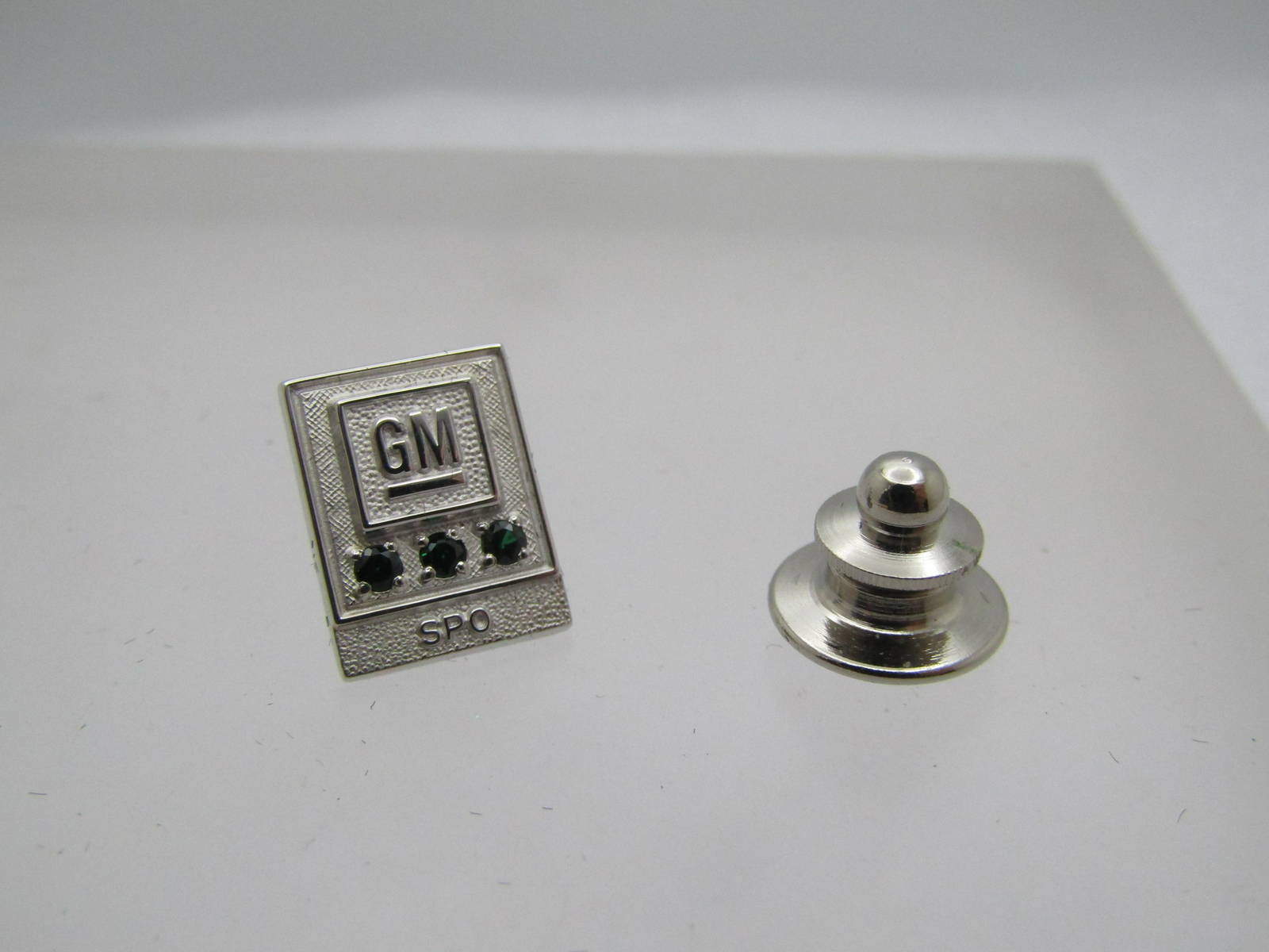 Vintage 10kt G.f. Emerald General Motors Spo Tack Pin, In Original Box ...