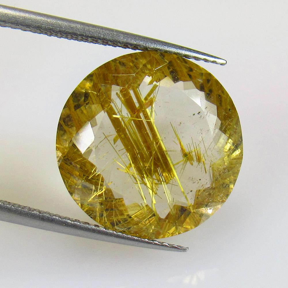 11.10 Ctw Natural Rutile Quartz Round Cut Auction