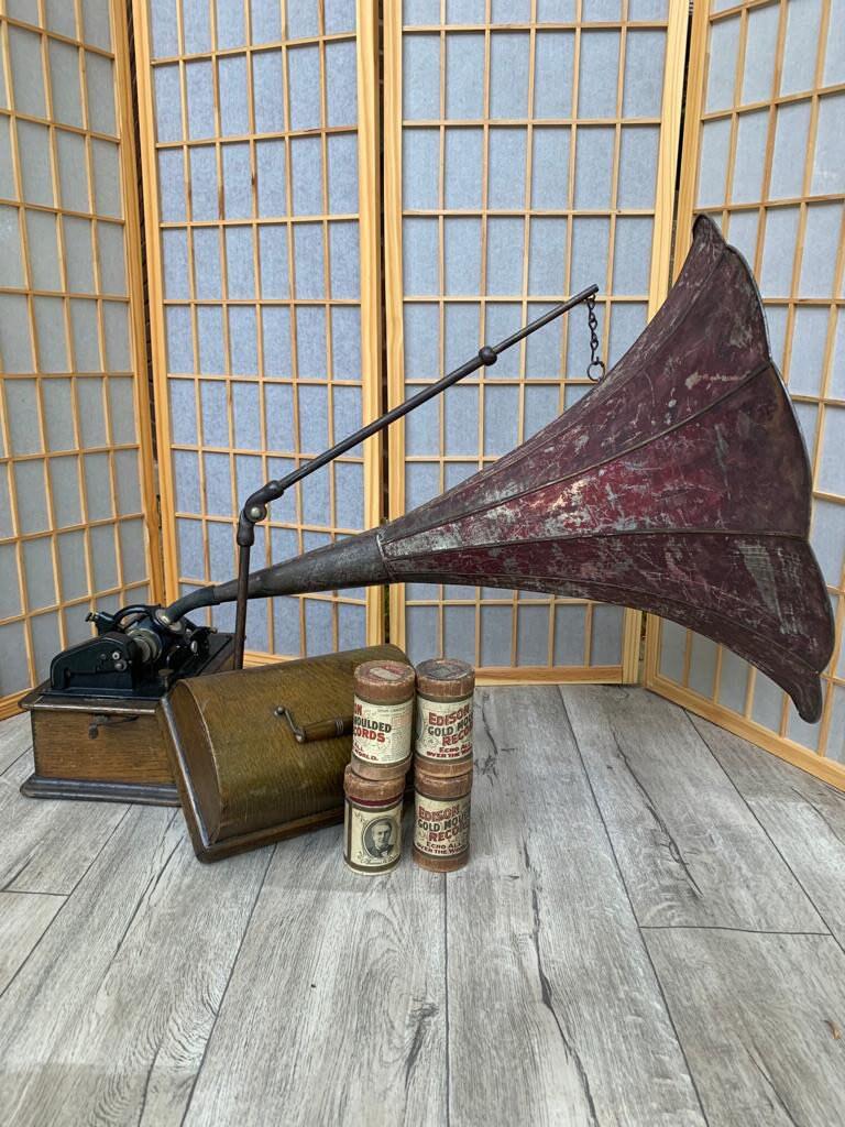 Buy Antique Thomas Edison Phonograph With Horn | Jasper52 In Ny