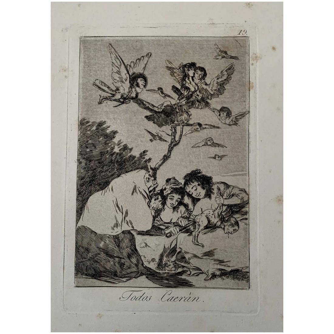 Buy Goya Etching. The Caprices. 5th Edition (1881-1886). 'all Will Fall ...