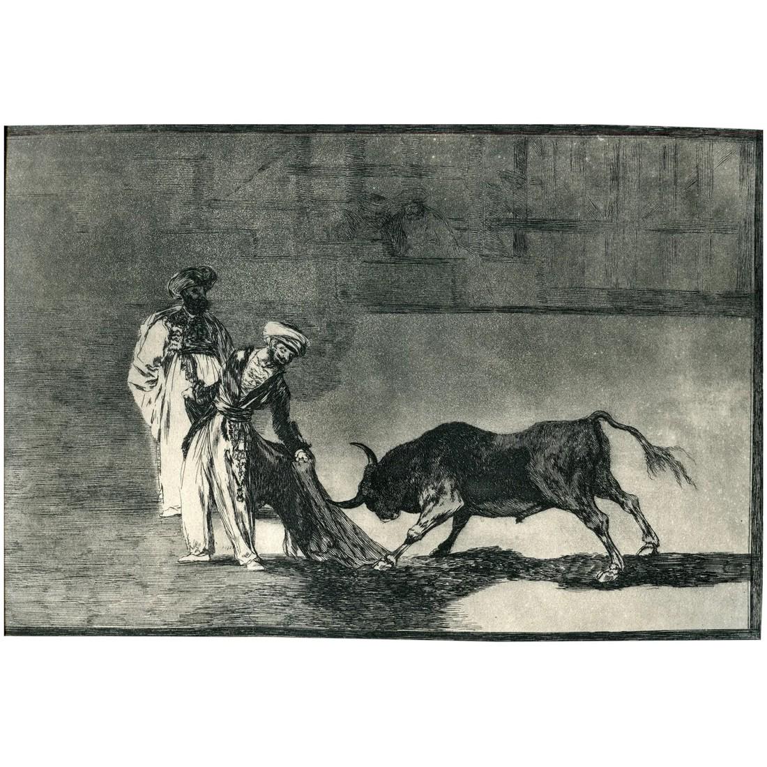 Goya Etching. Bullfighting. 1983 Edition. Plate 6, 'the Moors Make A ...