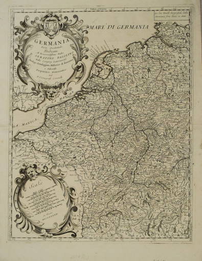 1688 Coronelli Map Of Central Europe Germania, Parte Occidentale [in ...