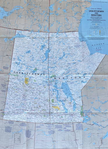 Vintage Map Canada Map Of Saskatchewan And Manitoba National Geographic ...