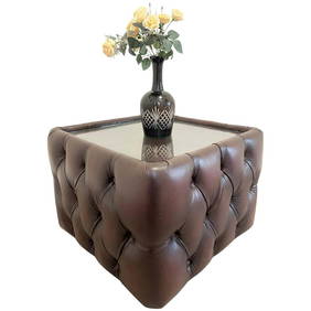 Glass Top Carousel Coffee Table