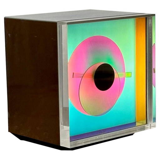 American Mid Century Modern Prisma Aluminum Aurora Clock, Kirsch ...