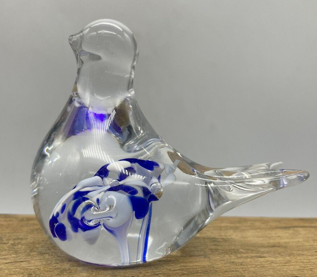 Art Glass Bird Paperweight Auction
