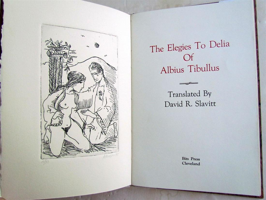Signed Ltd Edition Elegies To Delia Of Albius Tibullus Translated David ...
