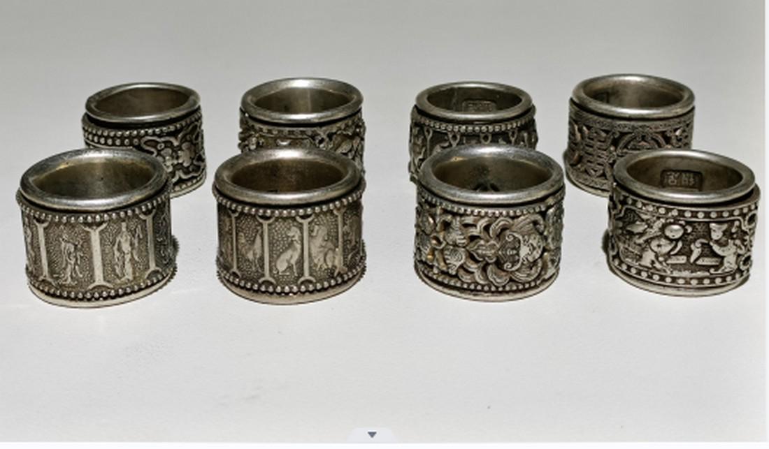 Eight Pure Silver Finger Wheels Auction