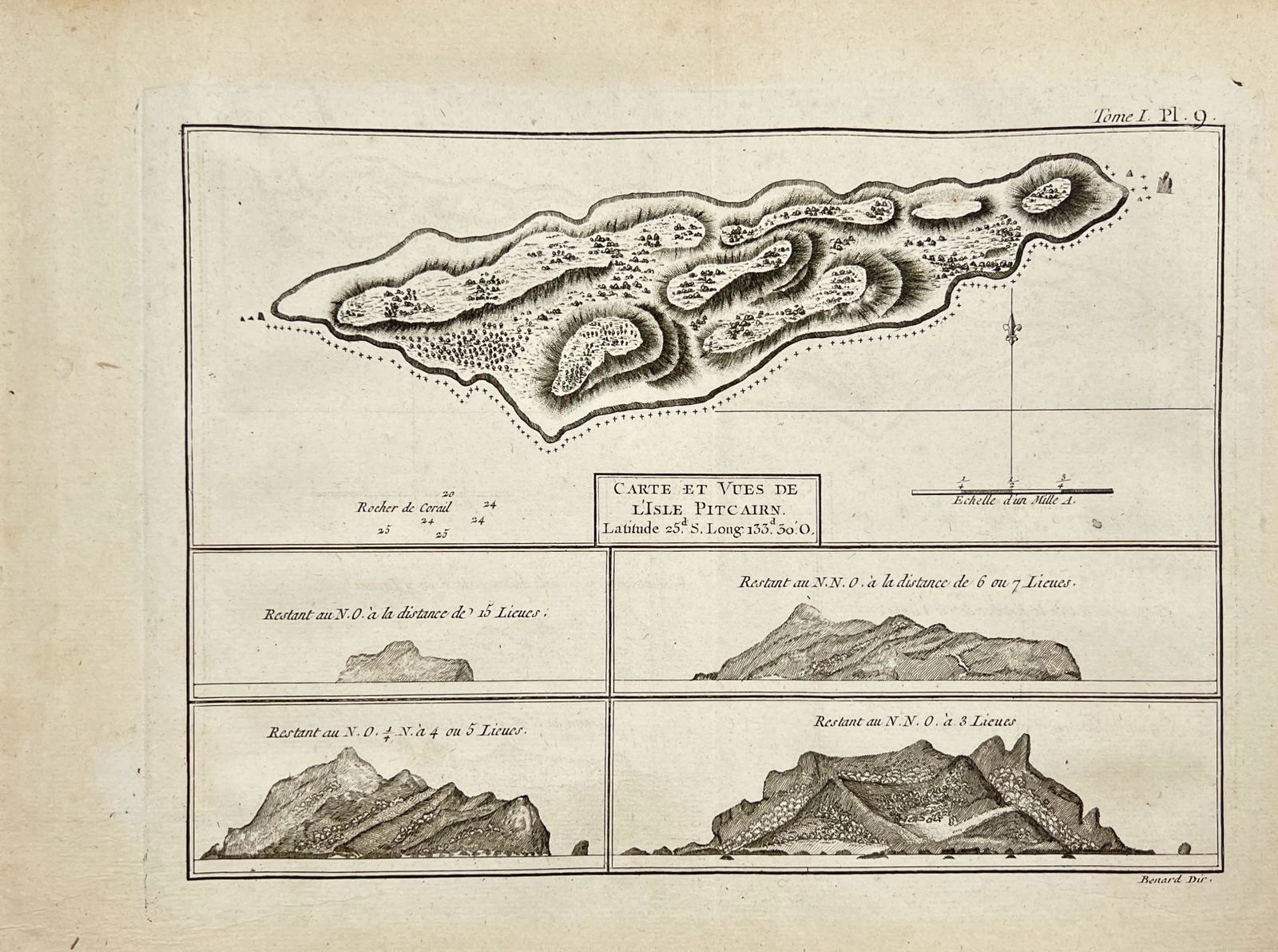 Map - James Cook - Pitcairn Islands - Pacific Ocean - Oceania - United ...