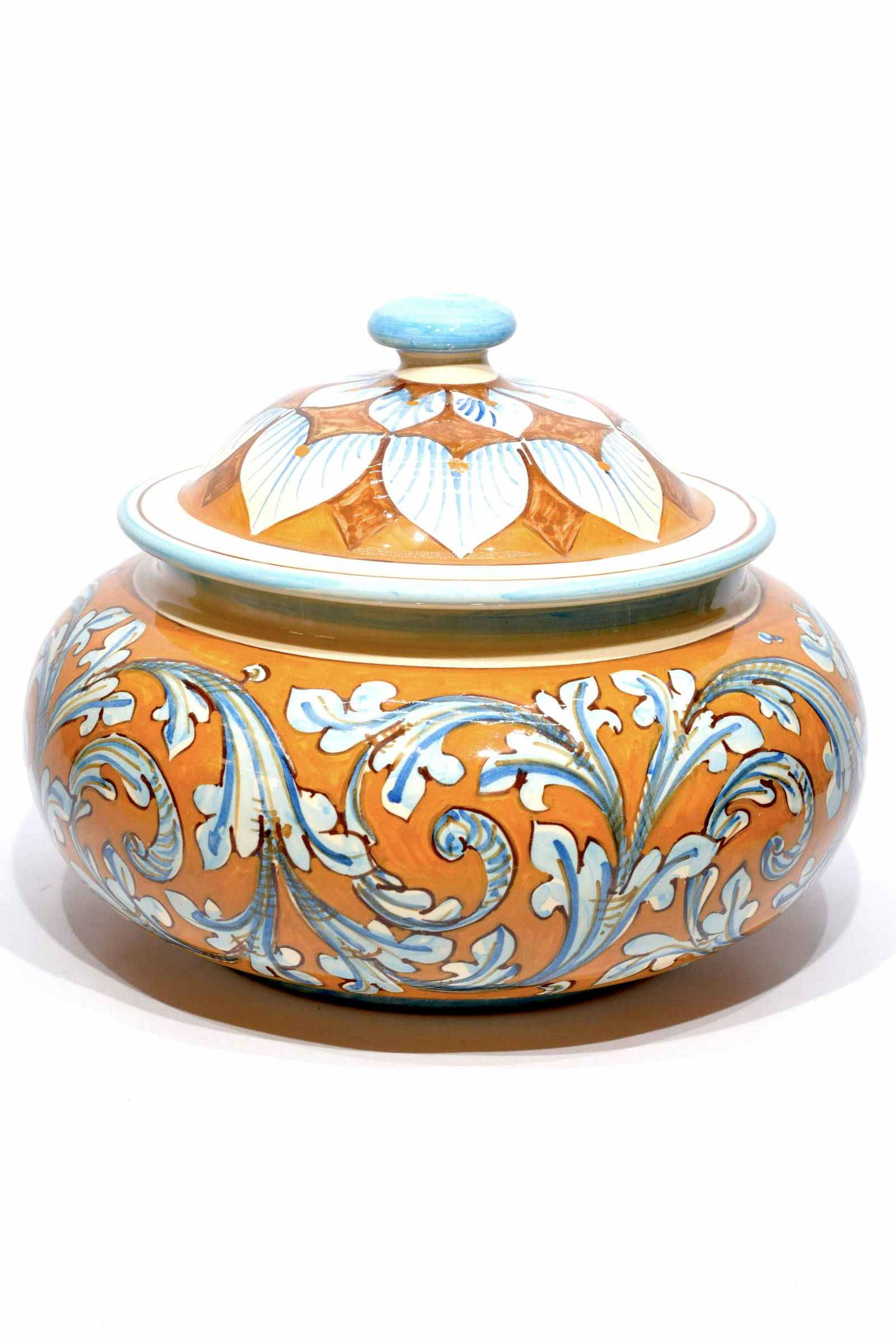 Hand Painted Ceramic Biscuits Bowl Made In Italy Auction