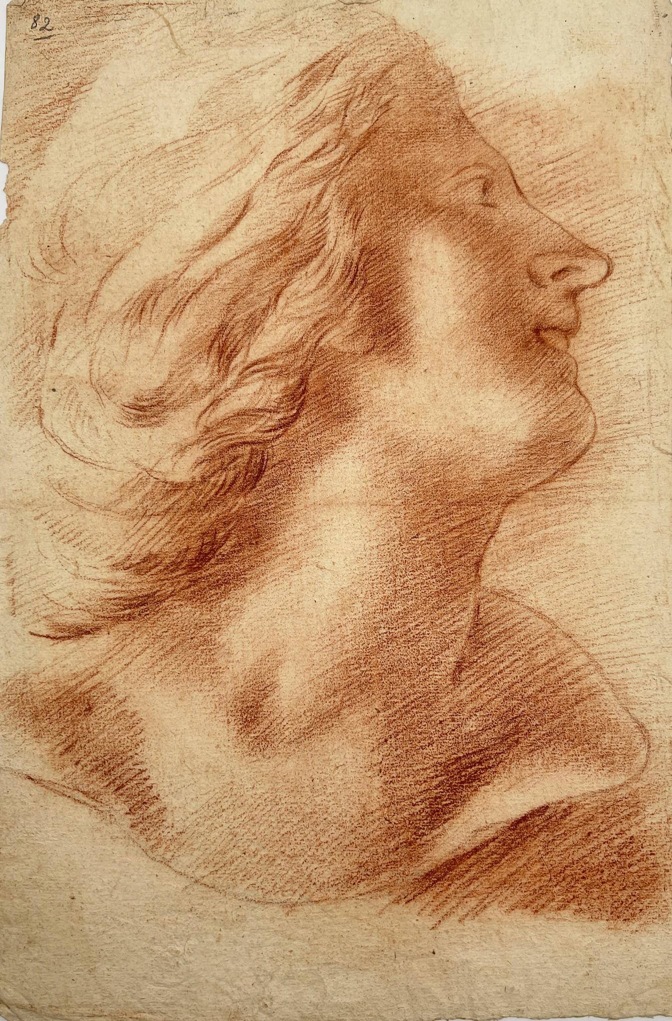 Old Original Drawing - Study Of Human Face - Portrait Of Young Woman ...