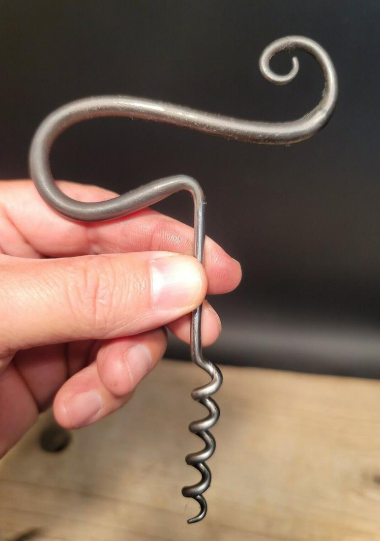 Forged Iron Pig Tail Blacksmith Corkscrew Auction