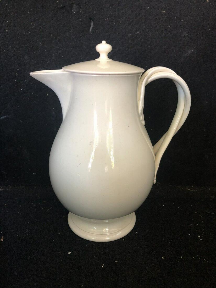 Rare Wedgwood Creamware Lidded Pitcher Auction