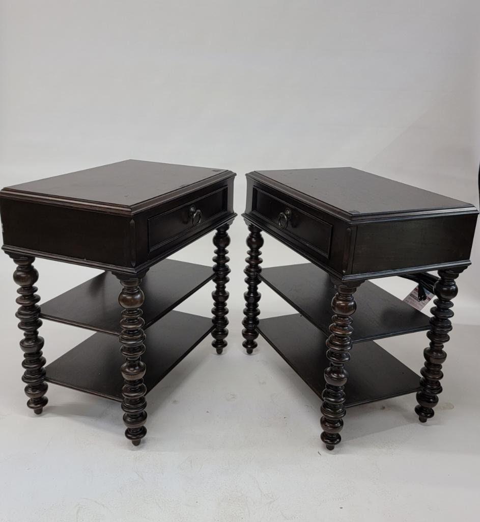 Vintage Thomasville Ernest Hemingway Collection Spindle Leg 3 Tier Side ...