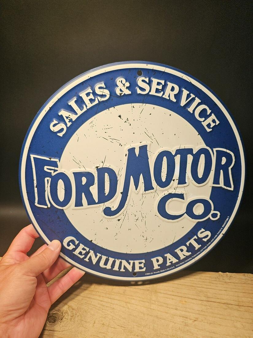 Round Metal Ford Sign Plaque Auction