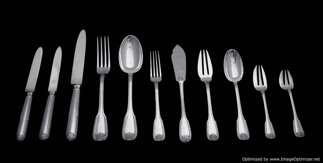 Adolphe Boulenger Louis Xv French Sterling Silver Flatware Set, 71pcs ...