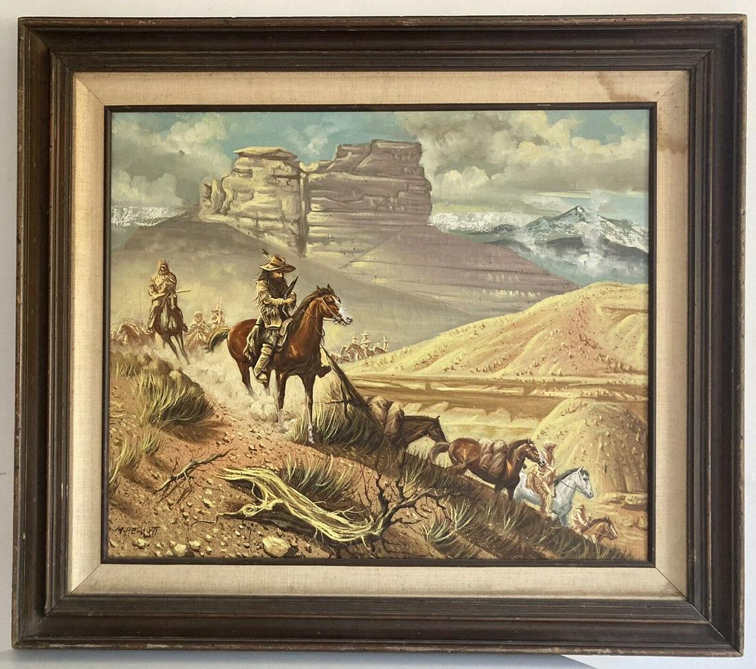 Listed Artist M. P. Elliott (b 1948-?) Trail Blazer With Coa Auction
