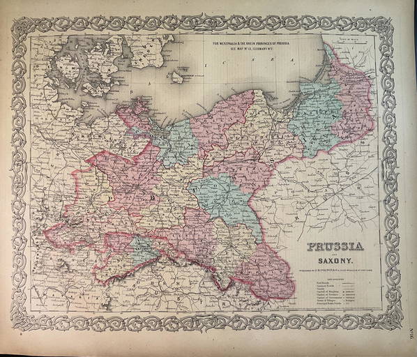 Map Of 1859 Prussia And Saxony By Colton