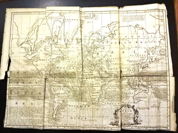 1758 Map Chart Of World Tradewinds