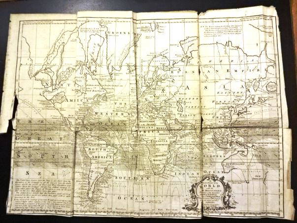 1758 Map Chart Of World Tradewinds