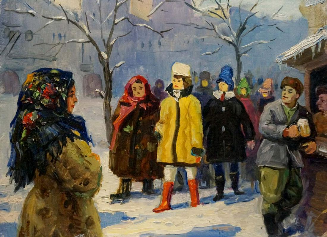 Oil Painting For Baptism Popov Igor Alexandrovich Auction