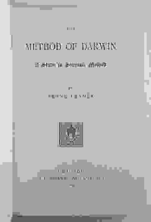 1896 Method Of Darwin By Frank Cramer Antique Auction