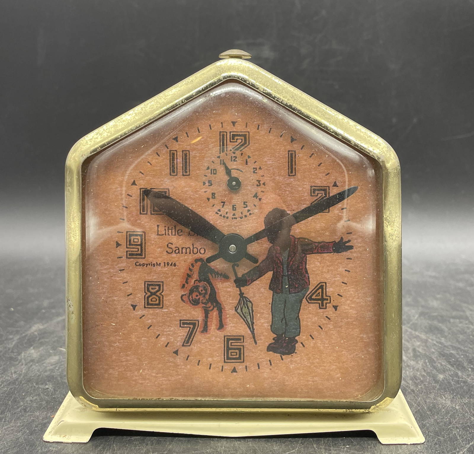 1946 Little Black Sambo W/ Tiger Ingraham Alarm Clock Black Americana ...