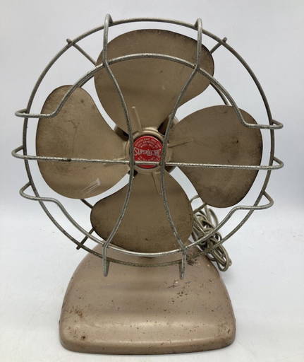 Vintage Metal Superlectric Model 803 Desk Fan Mcm